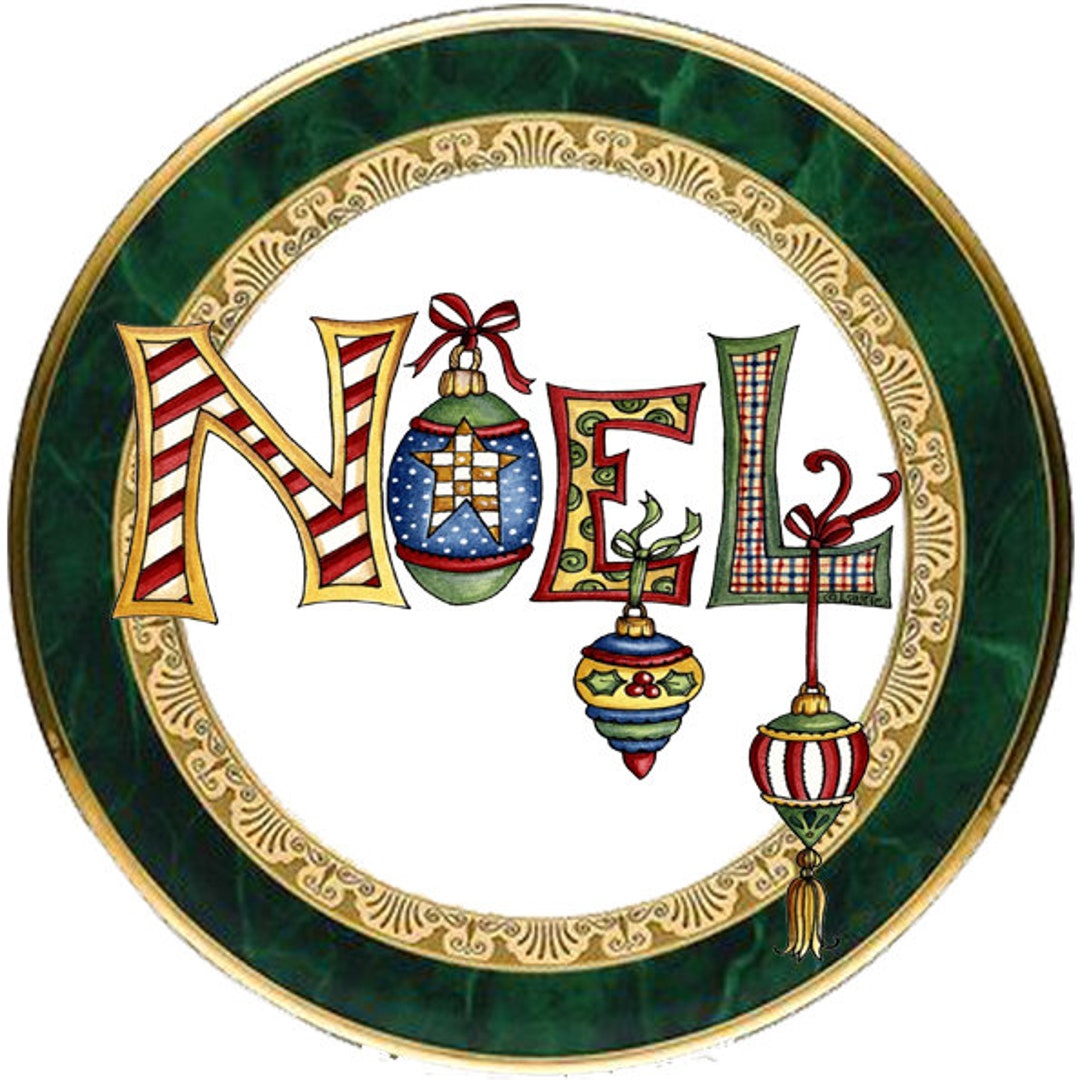 Christmas Wreath Sign, Noel Christmas Balls, Christmas Sign for Wreath ...