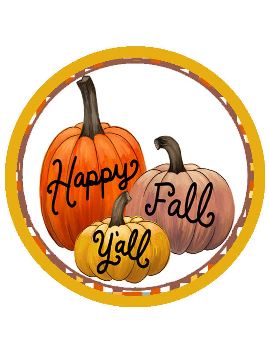 Fall Wreath Signs, Happy Fall Y'all, Happy Autumn, Scarecrow Happy ...