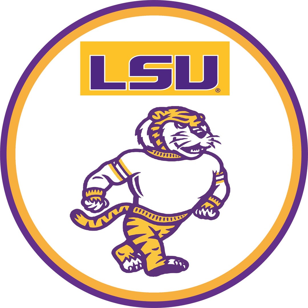 Louisiana LSU Tigers, College Wreath Sign, Round Aluminum Metal Shape ...