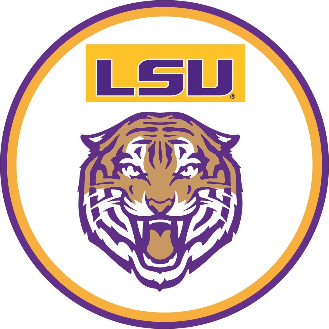 Louisiana LSU Tigers, College Wreath Sign, Round Aluminum Metal Shape Wreath Sign Home and ...