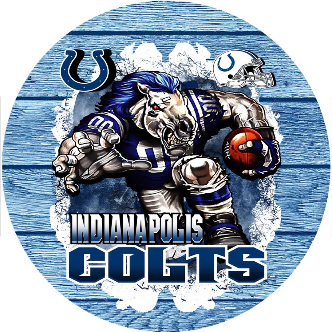 Indianapolis Colts, Aluminum Metal Shape Wreath Sign Home Decor - Etsy