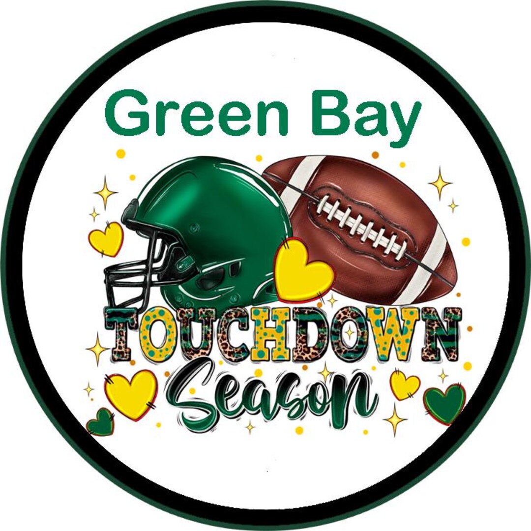 Green Bay Packer Round Aluminum Metal Wreath Sign, Signs for Wreaths ...