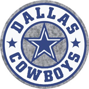 Dallas Football Round Aluminum Metal Shape Wreath Sign Home and Living ...
