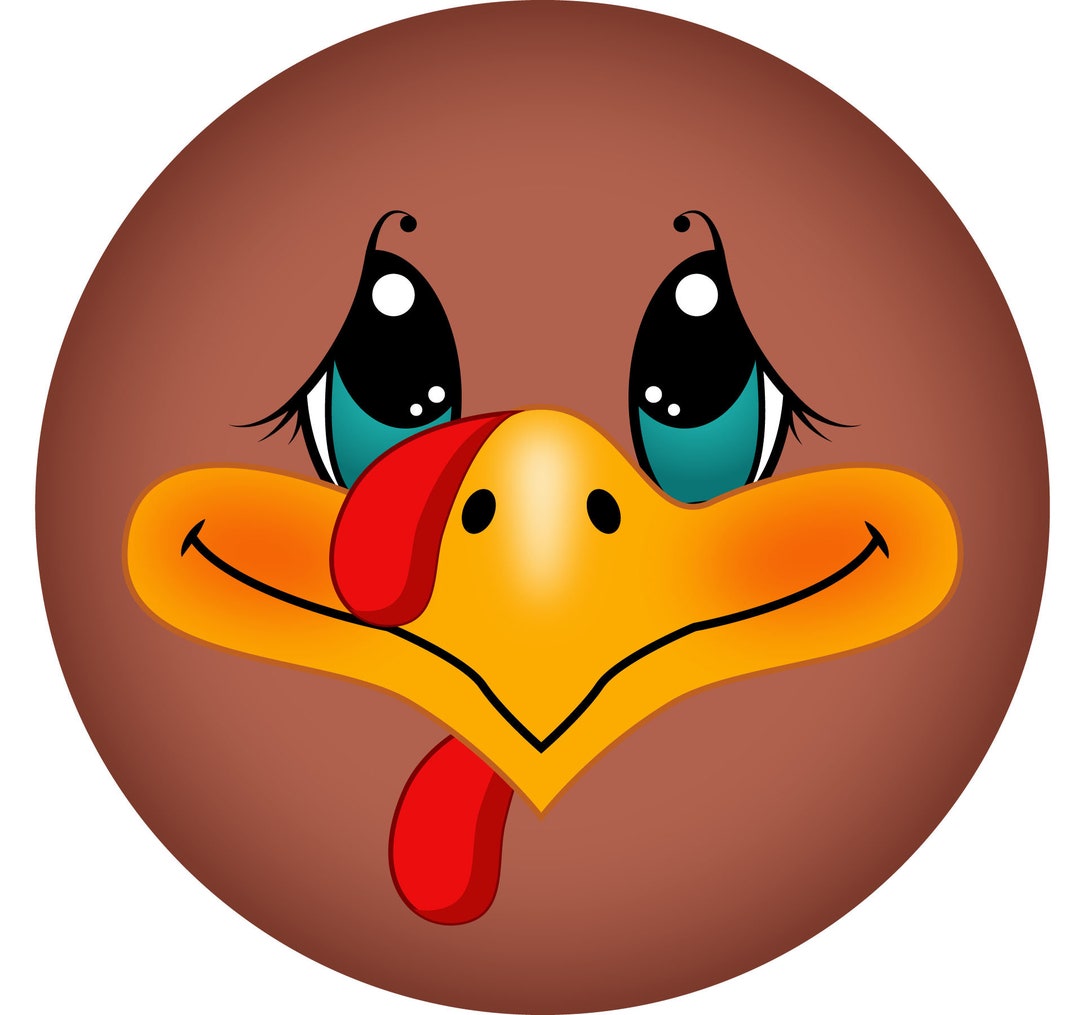 6 Turkey Face Center Welcome Sign, Wreath Accessory Wall Hanging, Door ...