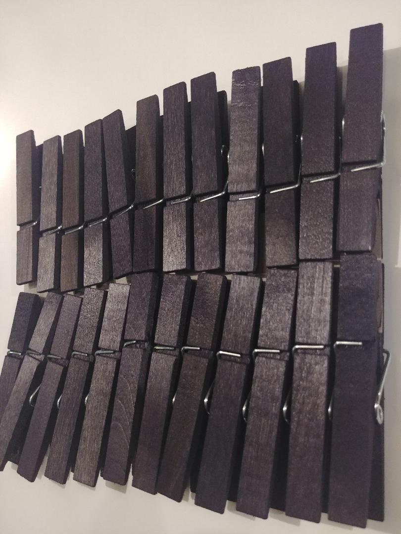 25 Black Hand Dyed Clothespins - Etsy