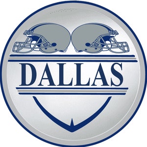 Dallas Football Round Aluminum Metal Shape Wreath Sign Home and Living ...