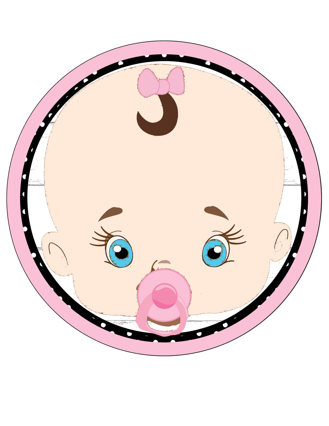 Baby Girl Face Sign, Sign for Wreath, Wreath Supply, Craft, Baby Shower ...