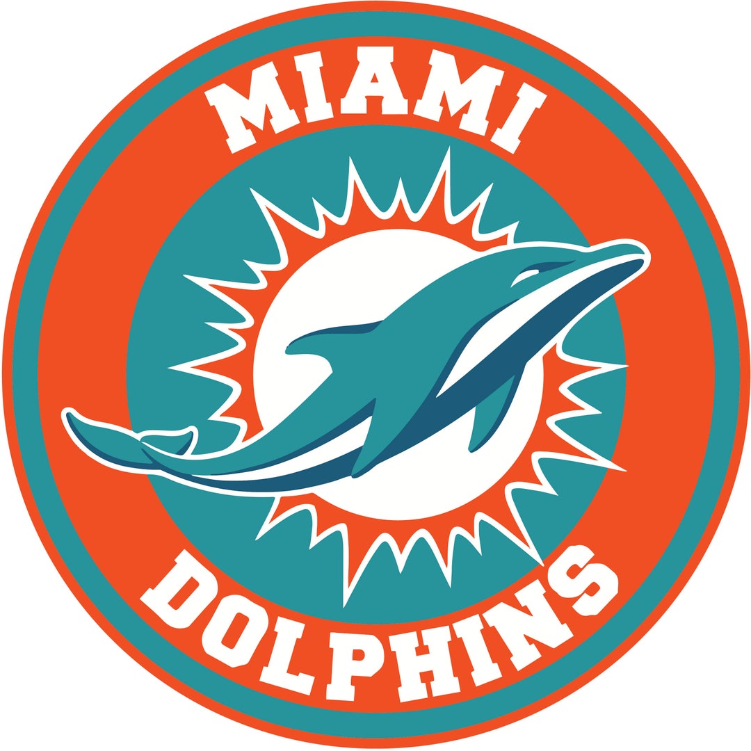 Miami Dolphins Football Round Aluminum Metal Shape Wreath Sign Home and ...