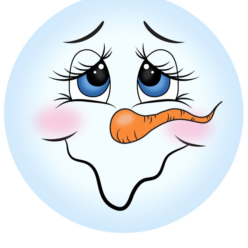 Snowman Face Wreath - Etsy