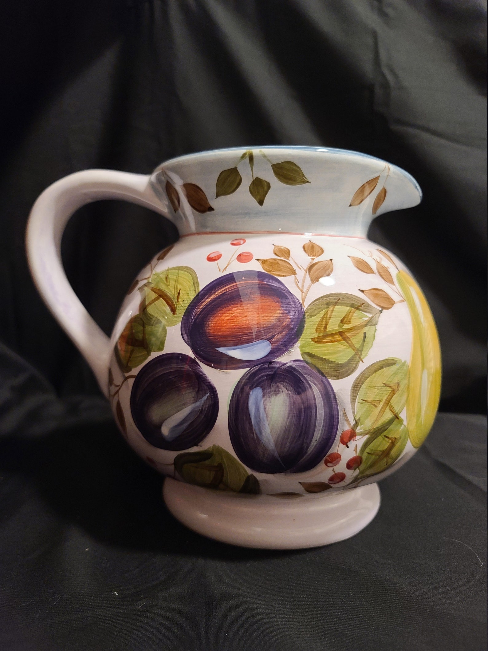 Heritage Mint Ltd. Black Forest Fruits Dinnerware Ceramic Pitcher - Etsy