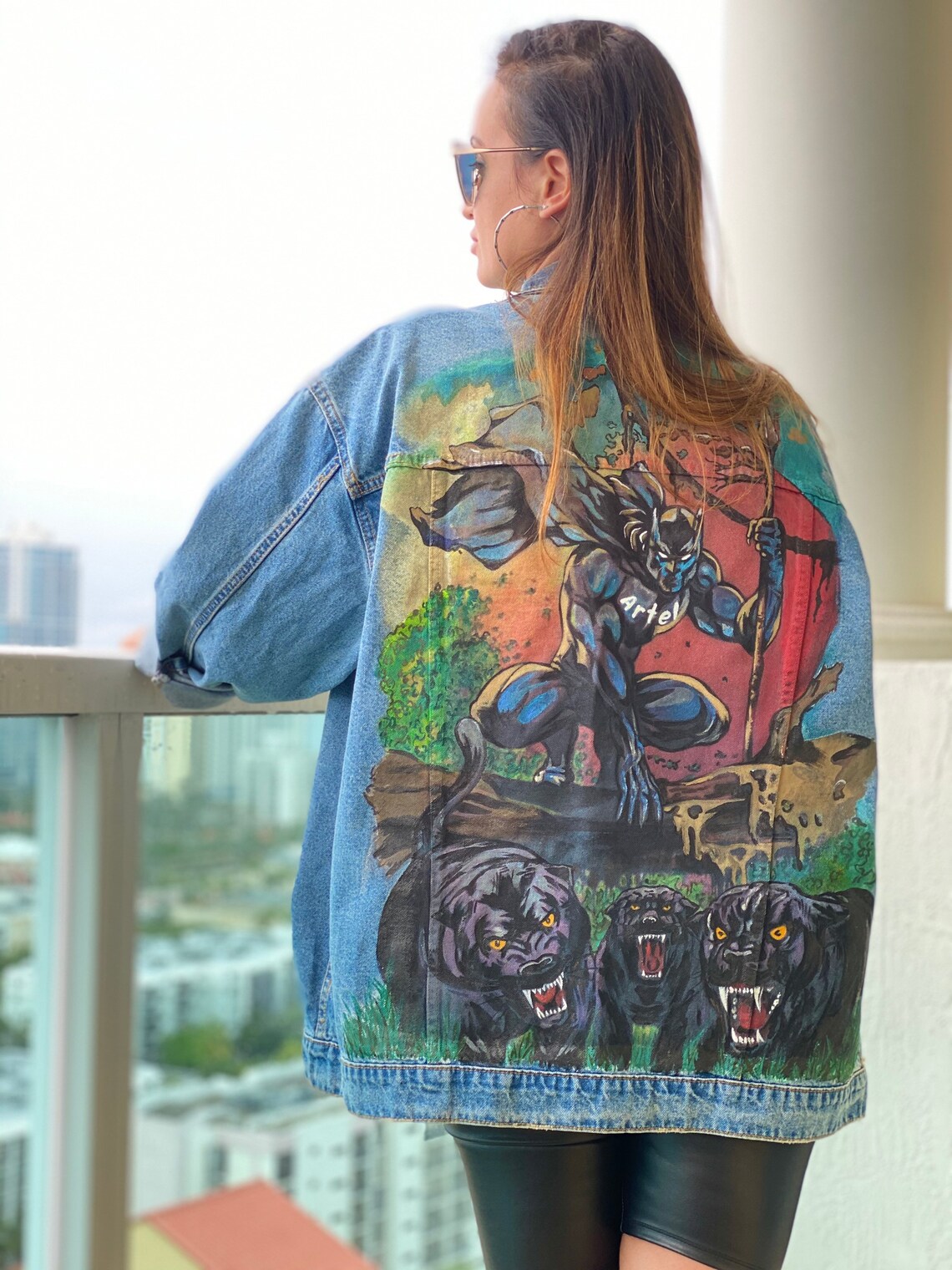 Men Hand Painted Denim Jackets Custom Designed Denim Jacket - Etsy