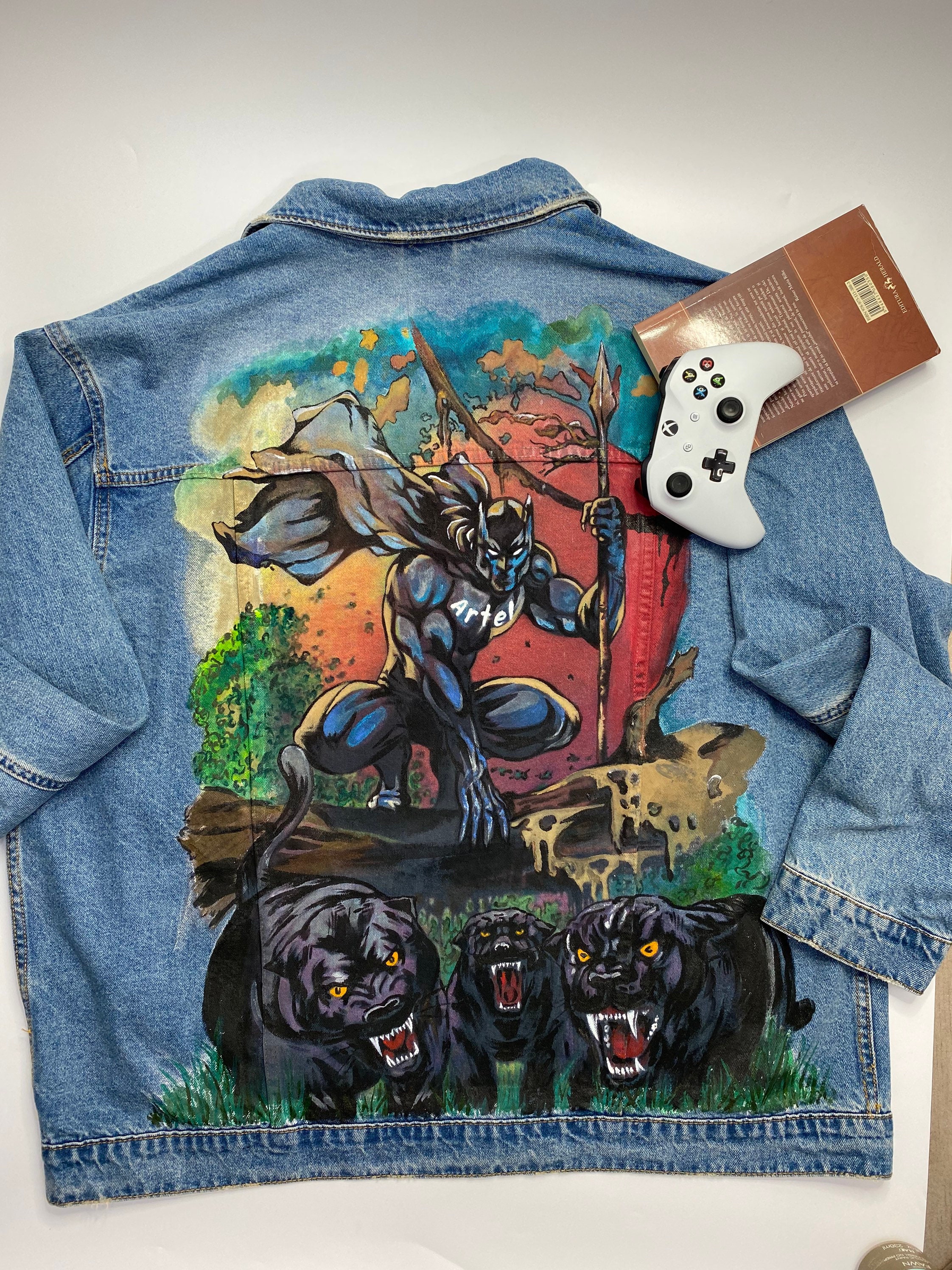 Men Hand Painted Denim Jackets Custom Designed Denim Jacket - Etsy