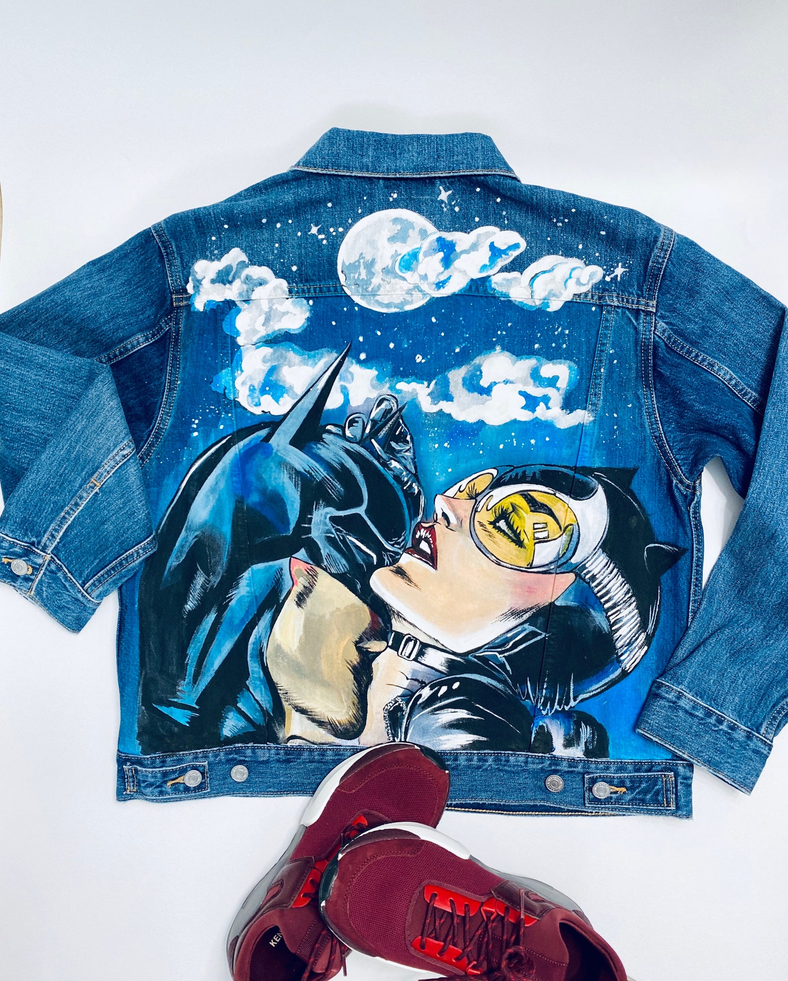 Hand Painted Denim Jacket Pop Art Jacket Custom Jacket With Art ...