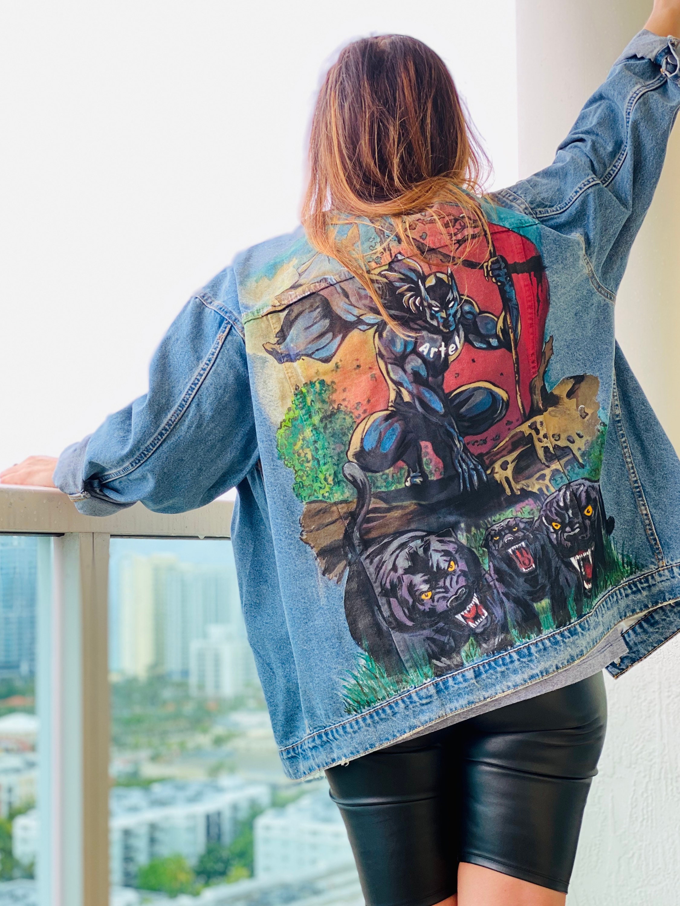 Men Hand Painted Denim Jackets Custom Designed Denim Jacket - Etsy