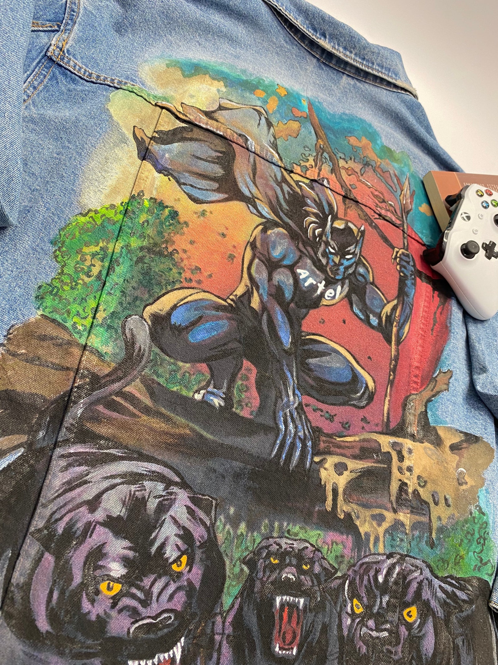 Men Hand Painted Denim Jackets Custom Designed Denim Jacket - Etsy