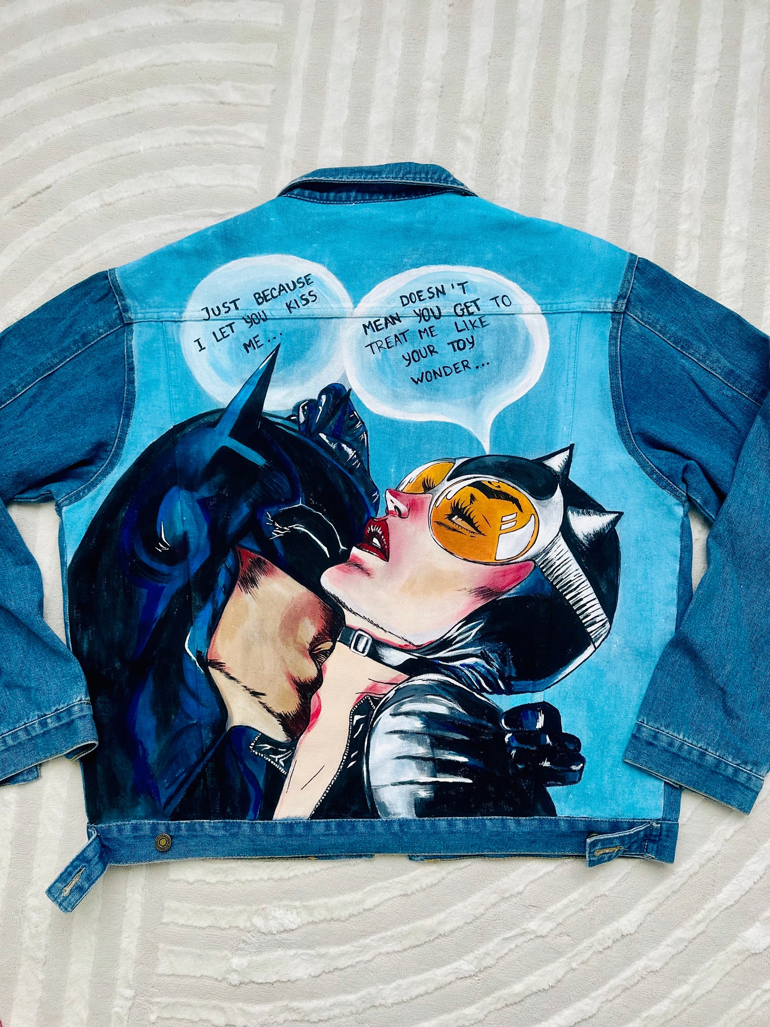 Hand Painted Denim Jacket Pop Art Jacket Custom Jacket With Art ...