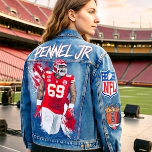 Custom Portrait Denim Jacket – Hand-painted Artwork on Jacket, Unique ...