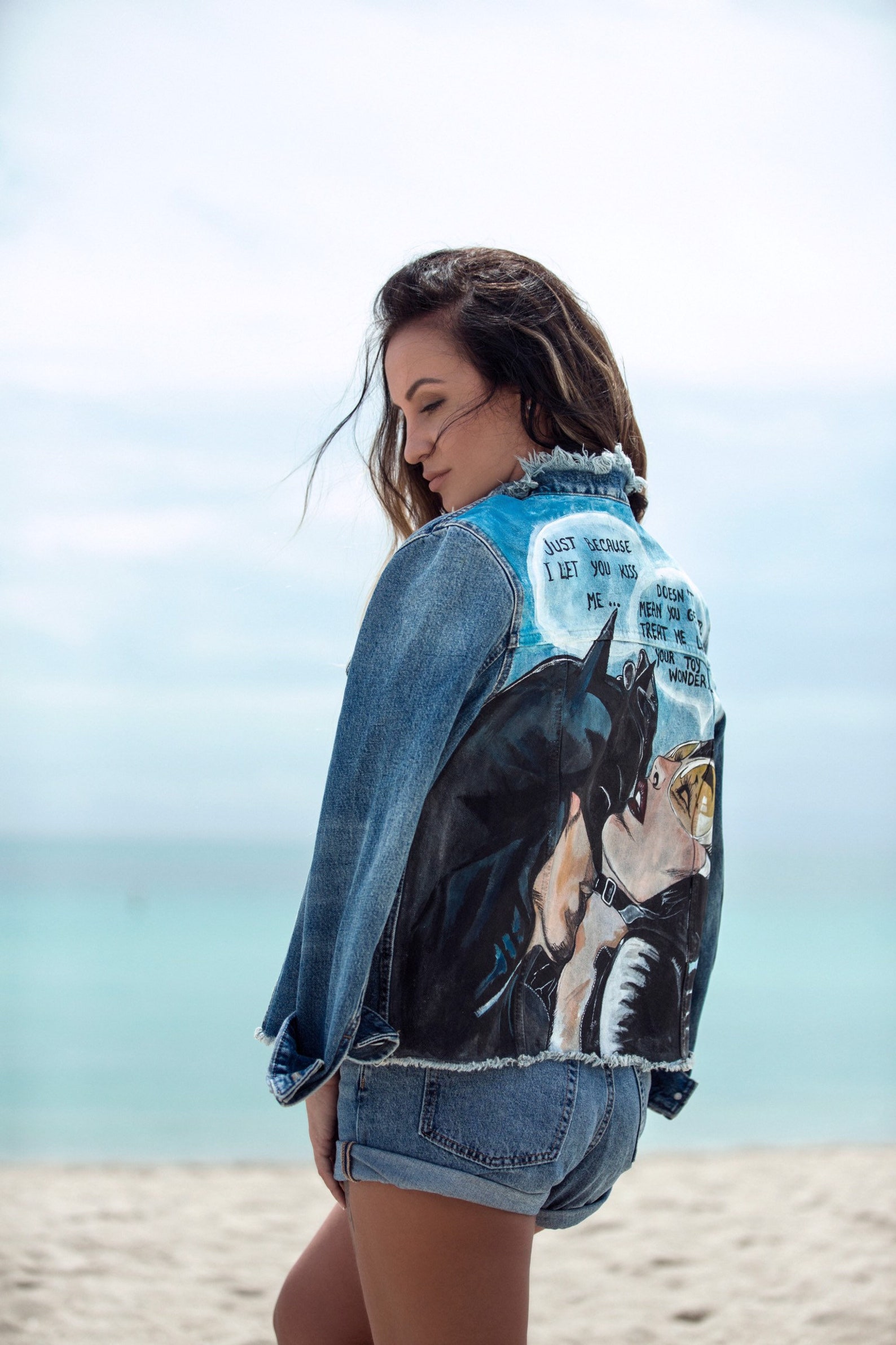 Hand Painted Denim Jacket Pop Art Jacket Custom Jacket With Art ...