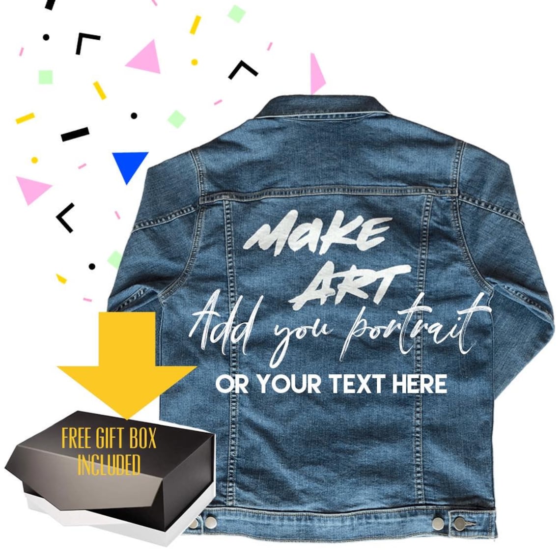 Hand Painted Denim Jacket Pop Art Jacket Custom Jacket With - Etsy