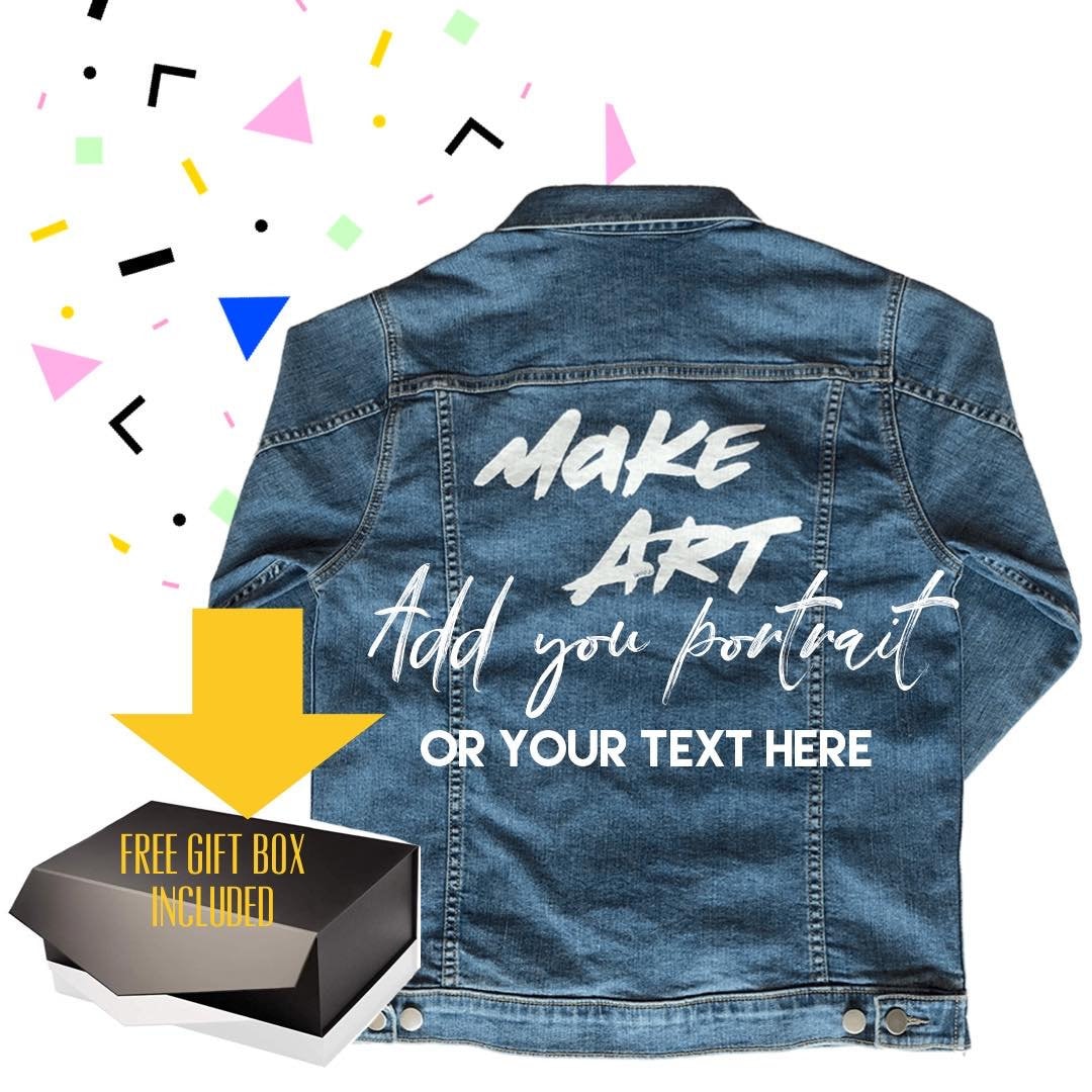 Hand Painted Denim Jacket Pop Art Jacket Custom Jacket With - Etsy