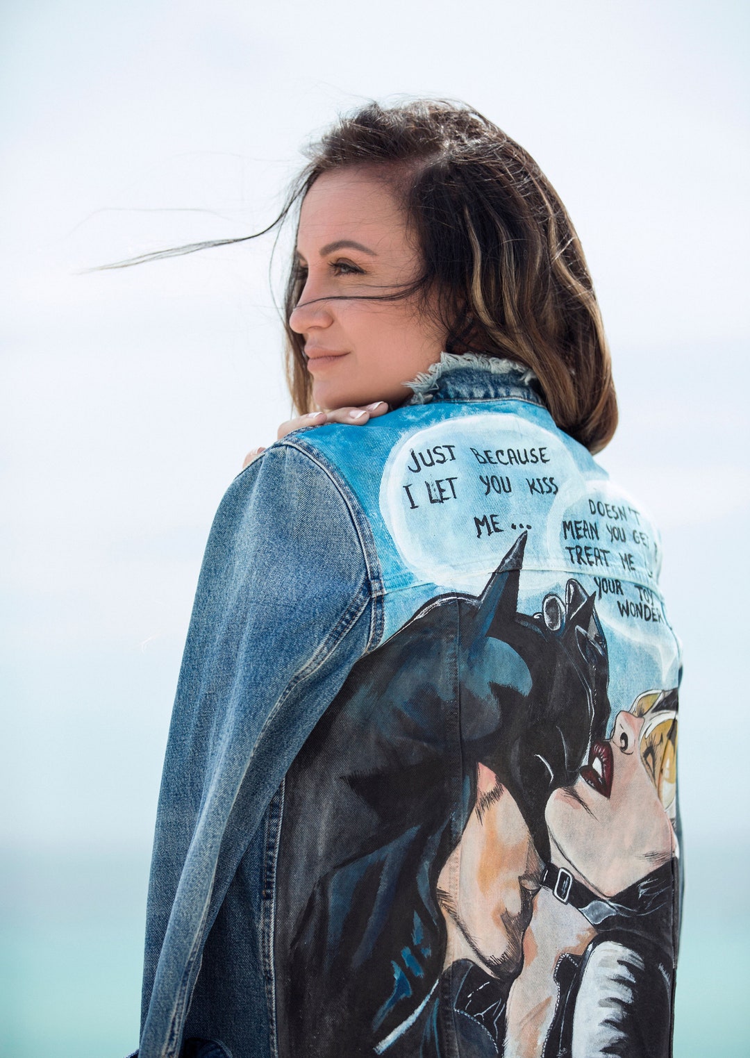 Hand Painted Denim Jacket Pop Art Jacket Custom Jacket With Art ...