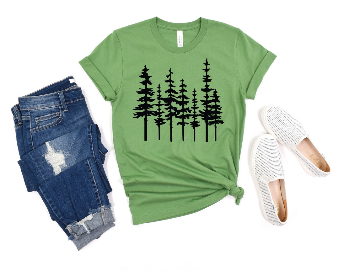 Pine Tree Shirt, Evergreen Trees, Forest Tshirt, Camping Shirt, Nature ...