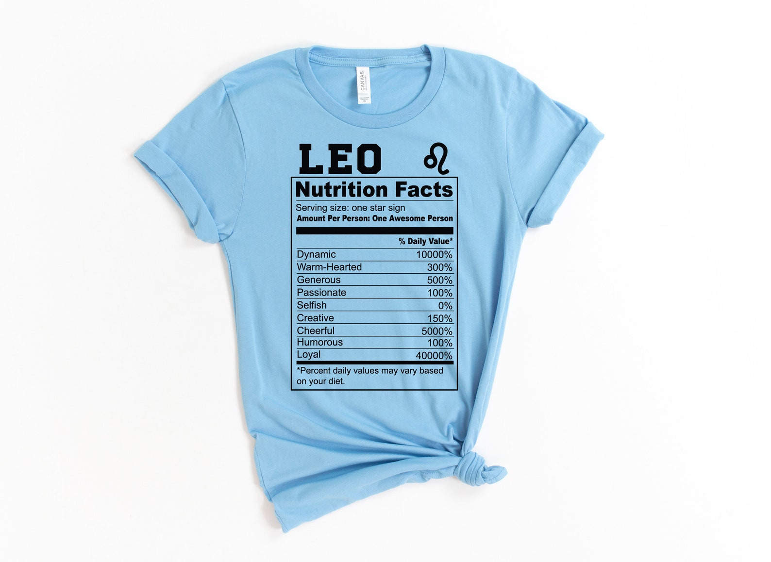 Leo Nutrition Facts, Leo Shirt, Leo Gift, Gift for A Leo, Leo Merch ...