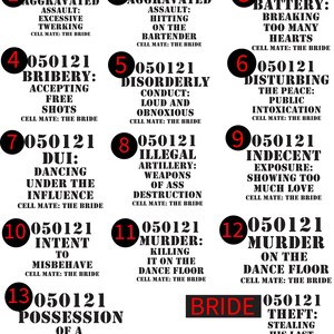 Customized Bachelorette Party Shirts, Bachelorette Police Line up Party ...