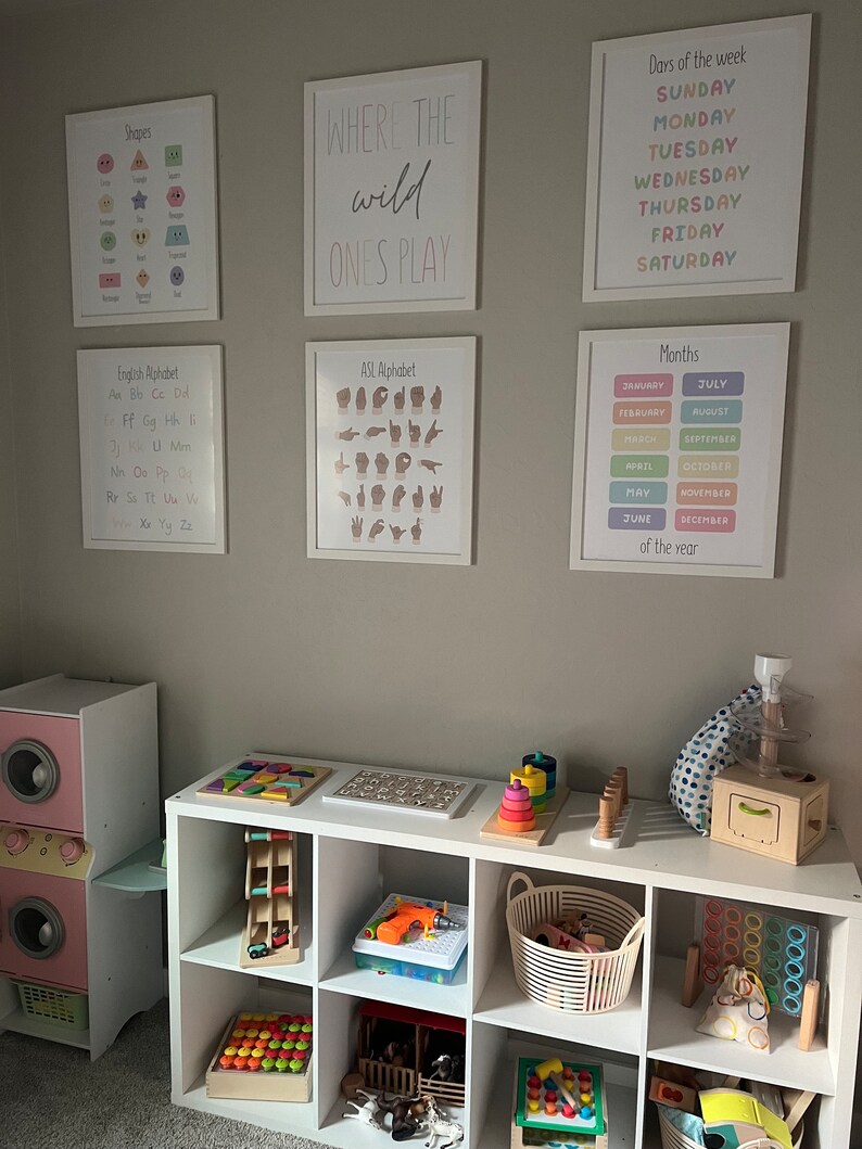 Educational Posters, 12 Homeschool Prints, Montessori Classroom Decor ...