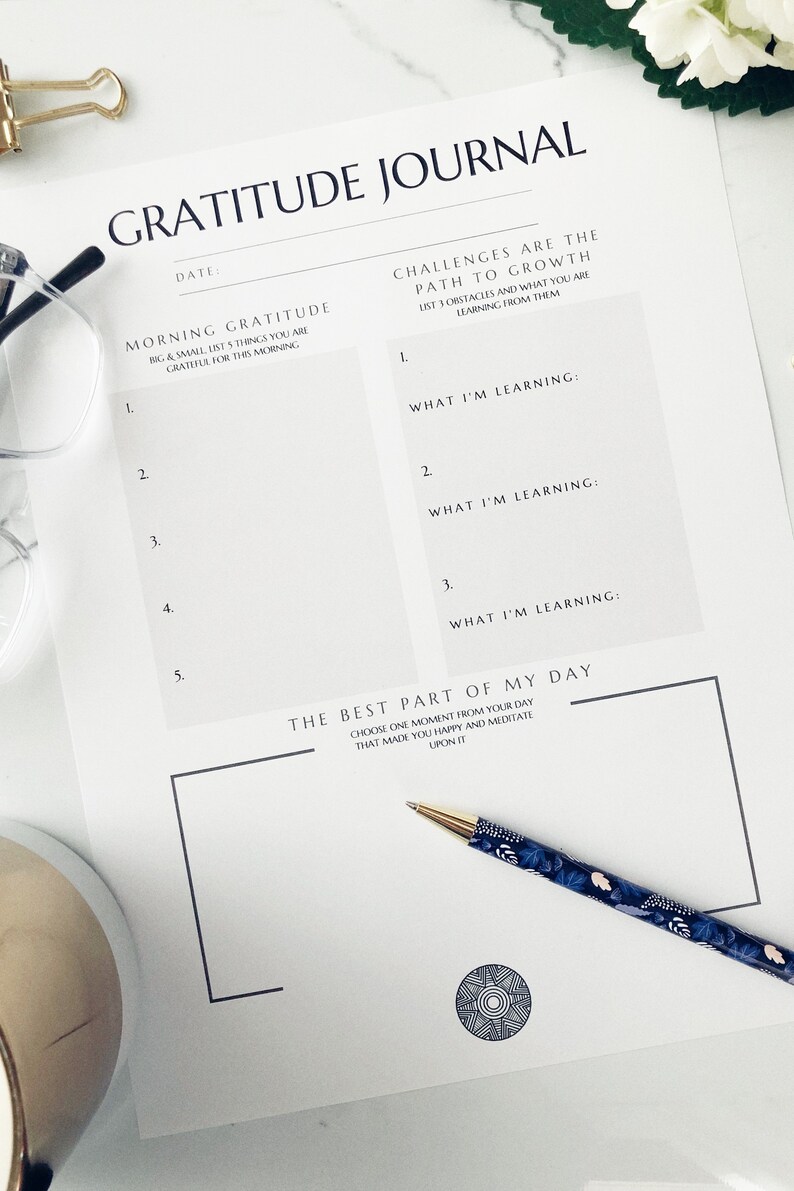 Gratitude Journal Printable Weekly Planner Page Life - Etsy