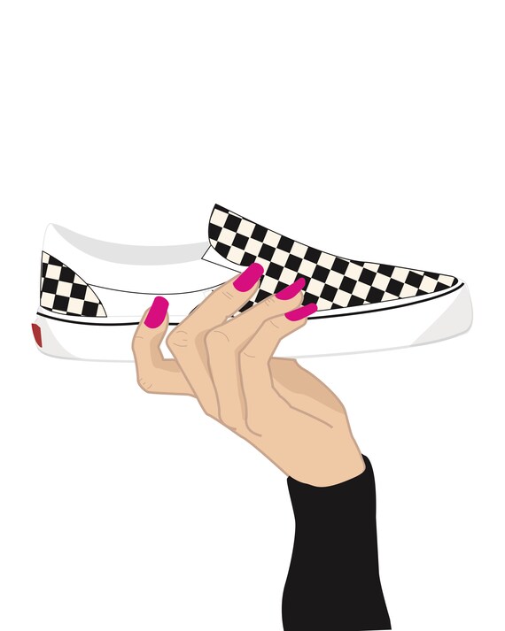 Checkered Vans Print Digital Download | Etsy