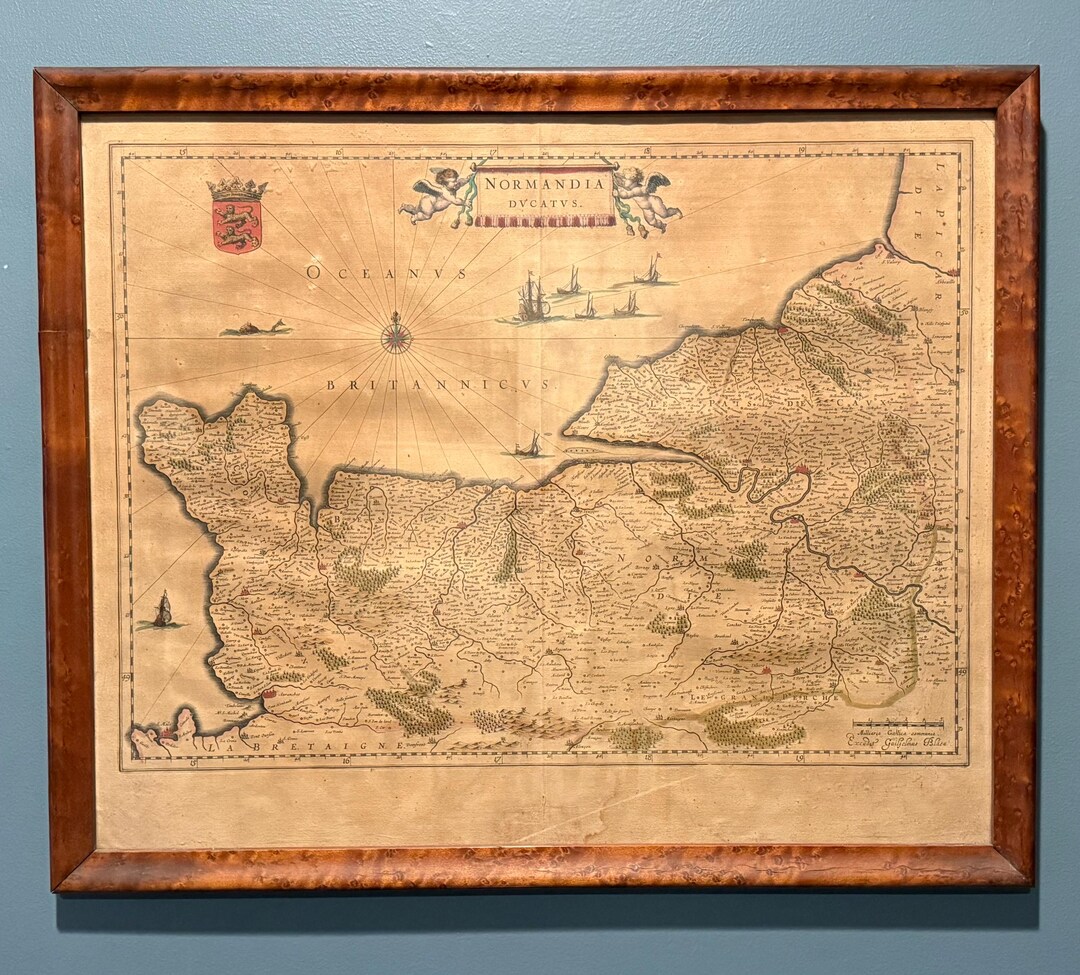 Map of Normandy (normandia Ducatus) - Circa 1635 - Willem B - Etsy