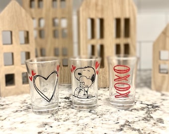 Snoopy Glasses Set - Etsy