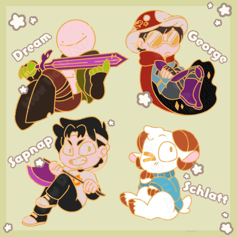 Dream SMP Enamel Pins batch 1 - Etsy