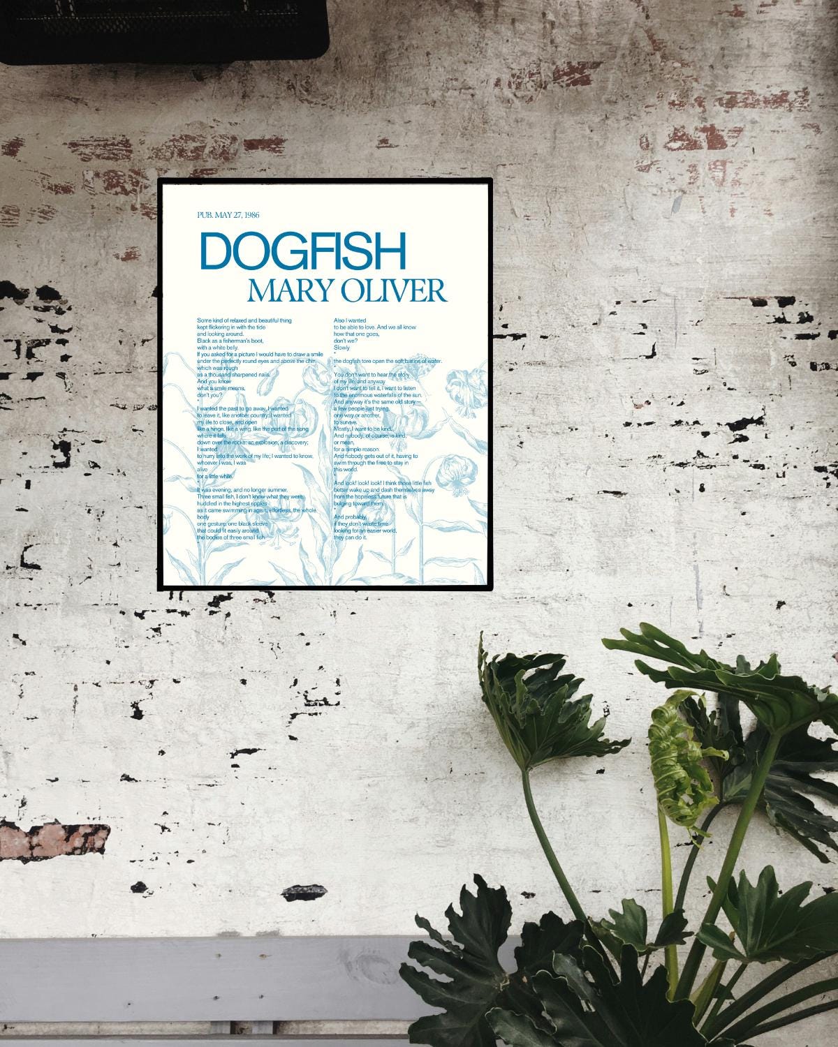 Mary Oliver "dogfish" Poem Art Print / Digital Download Poster | MANY ...