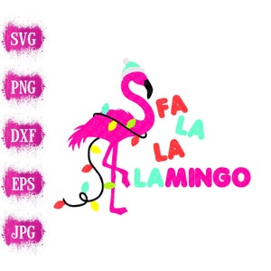 Fa La La Mingo Svg,christmas Flamingo Svg,winter Svg,svg Flamingo ...