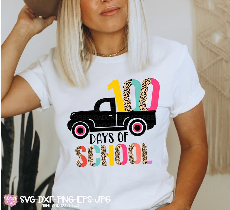 School Svg 100 Days Smarter Svg Vintage Truck 100 Days Svg - Etsy