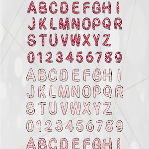 Valentine Hearts Doodle Font Bundle PNG Valentines Doodle - Etsy