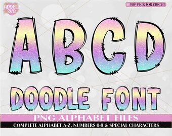 DIGITAL Doodle Letters / Alphabet PNG / Alphabet Letters / - Etsy