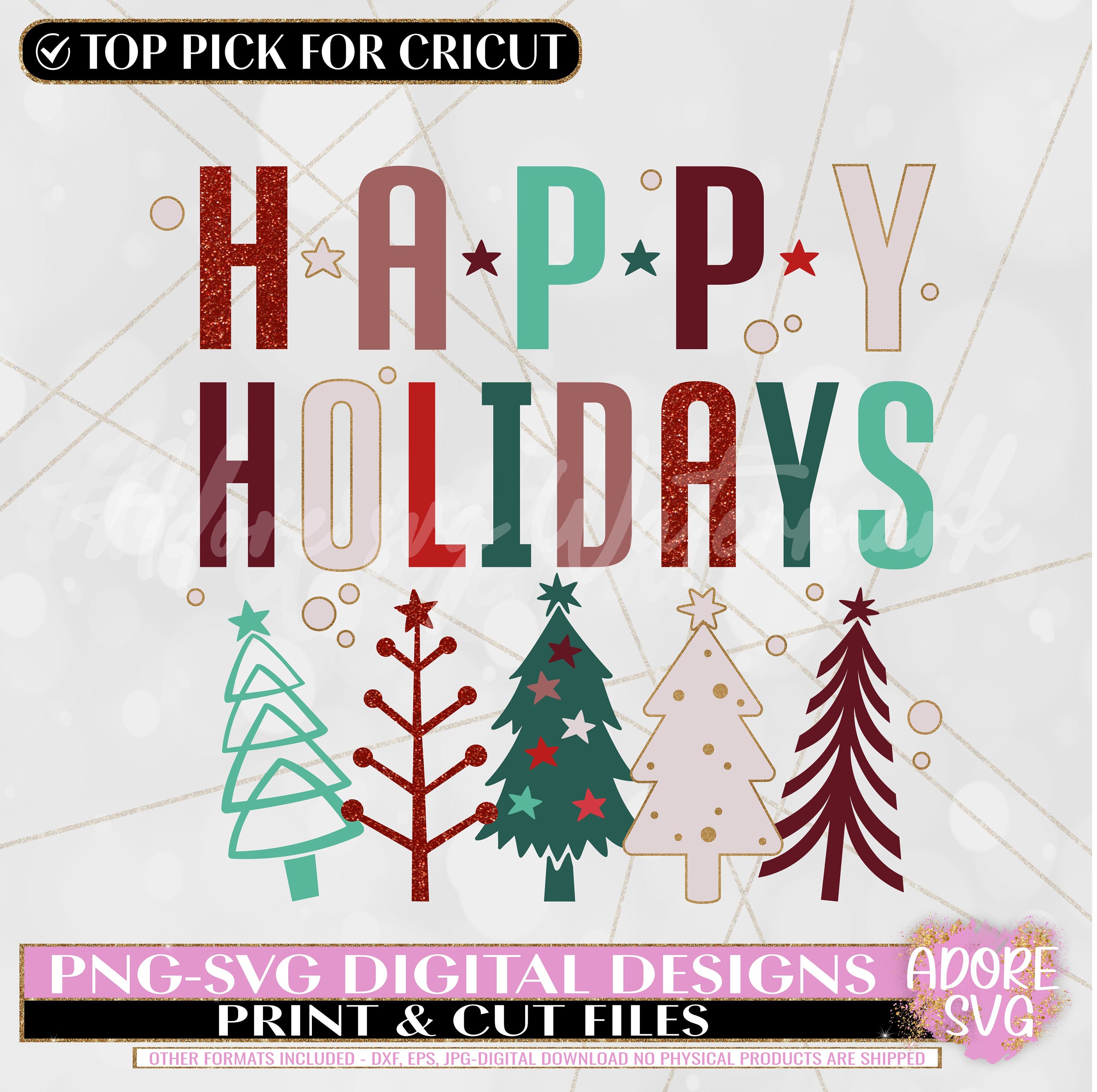 Christmas Svg Holidays Svg Happy Holidays Svg Christmas - Etsy