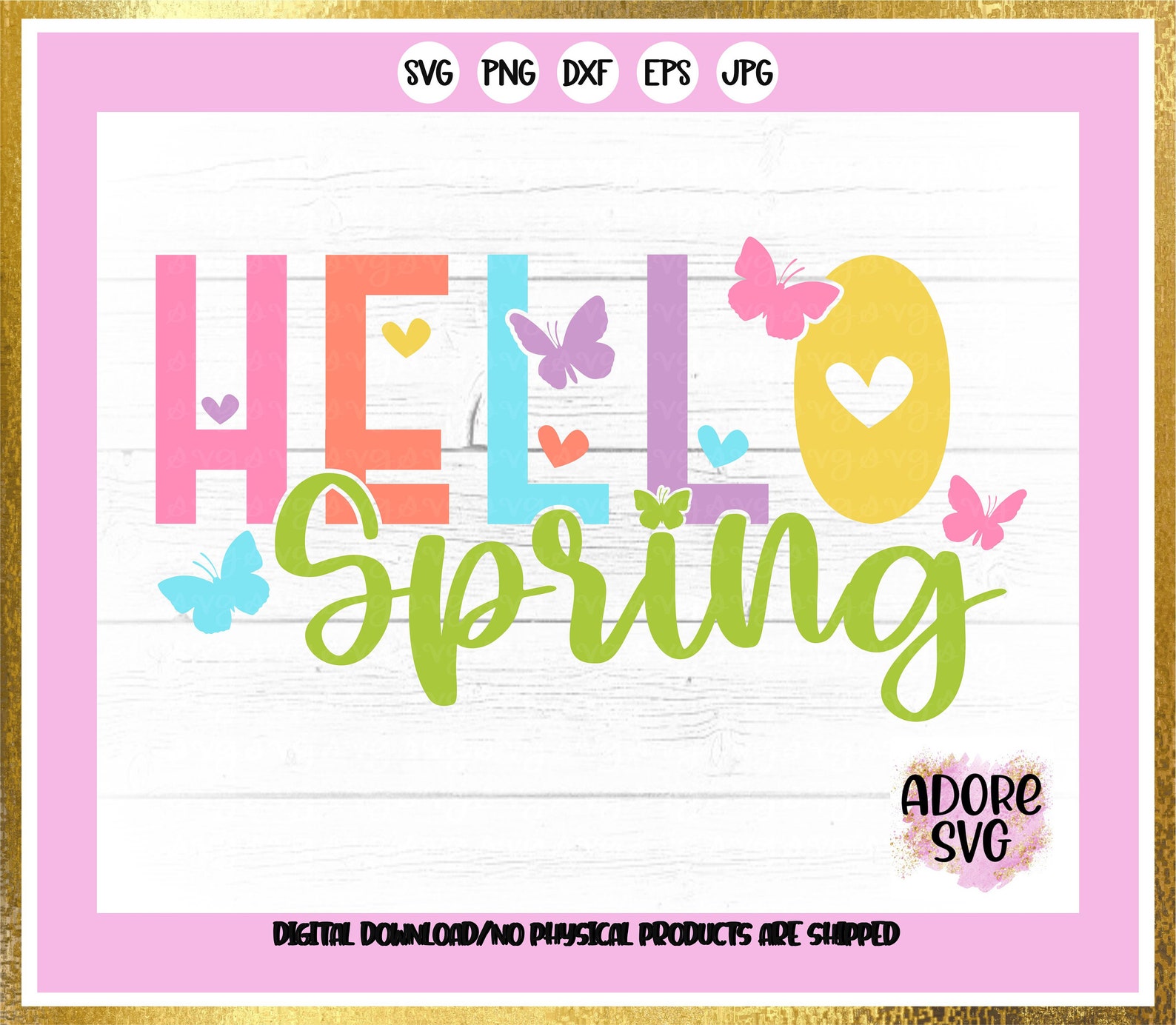 Spring Svg Hello Spring svg Spring svgs springtime svg | Etsy
