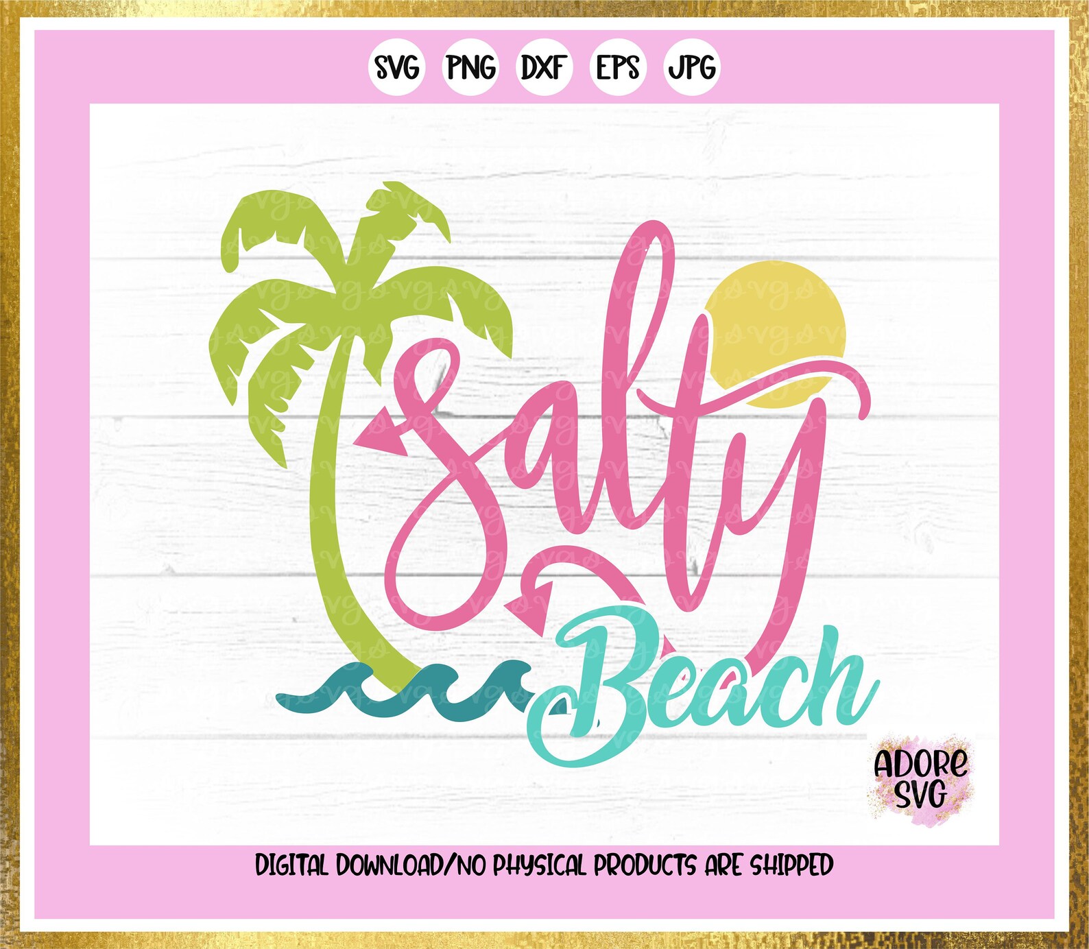 Summer Svg Salty Beach Svg Vacation Svg Salty Svg Beach | Etsy