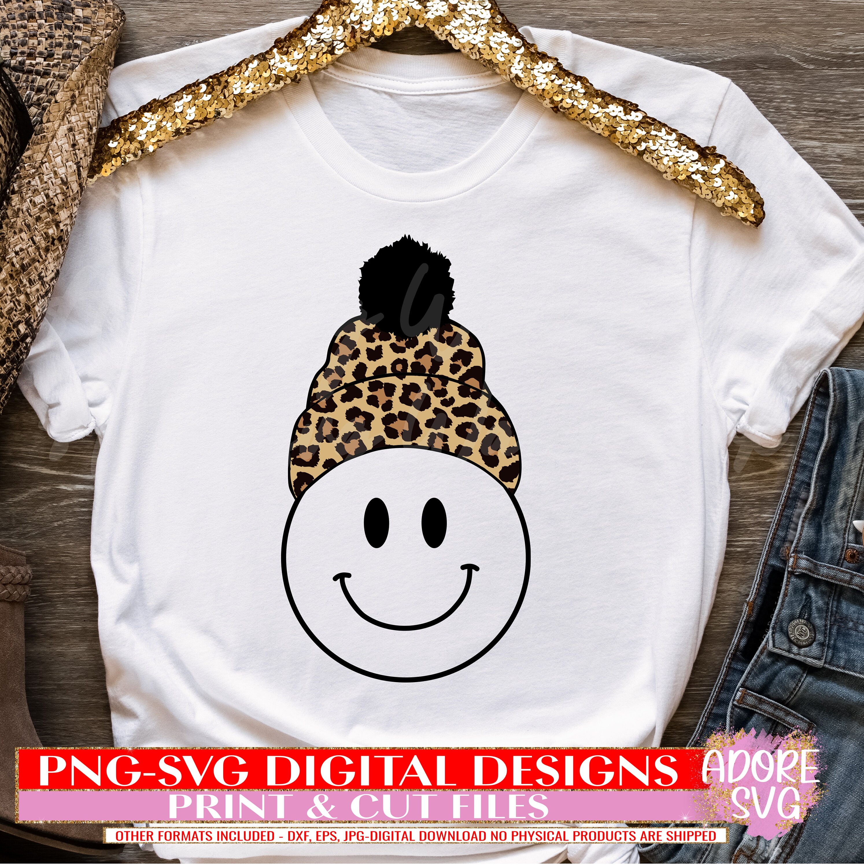 Retro Valentines Face With Beanie Png Heart Eye Happy Face - Etsy