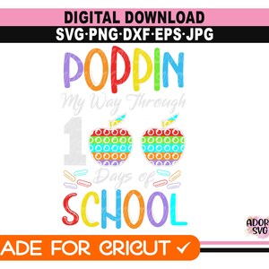School Svg, 100 Days of School Svg, Pop It Svg, Pop It Fidget Toy Svg ...