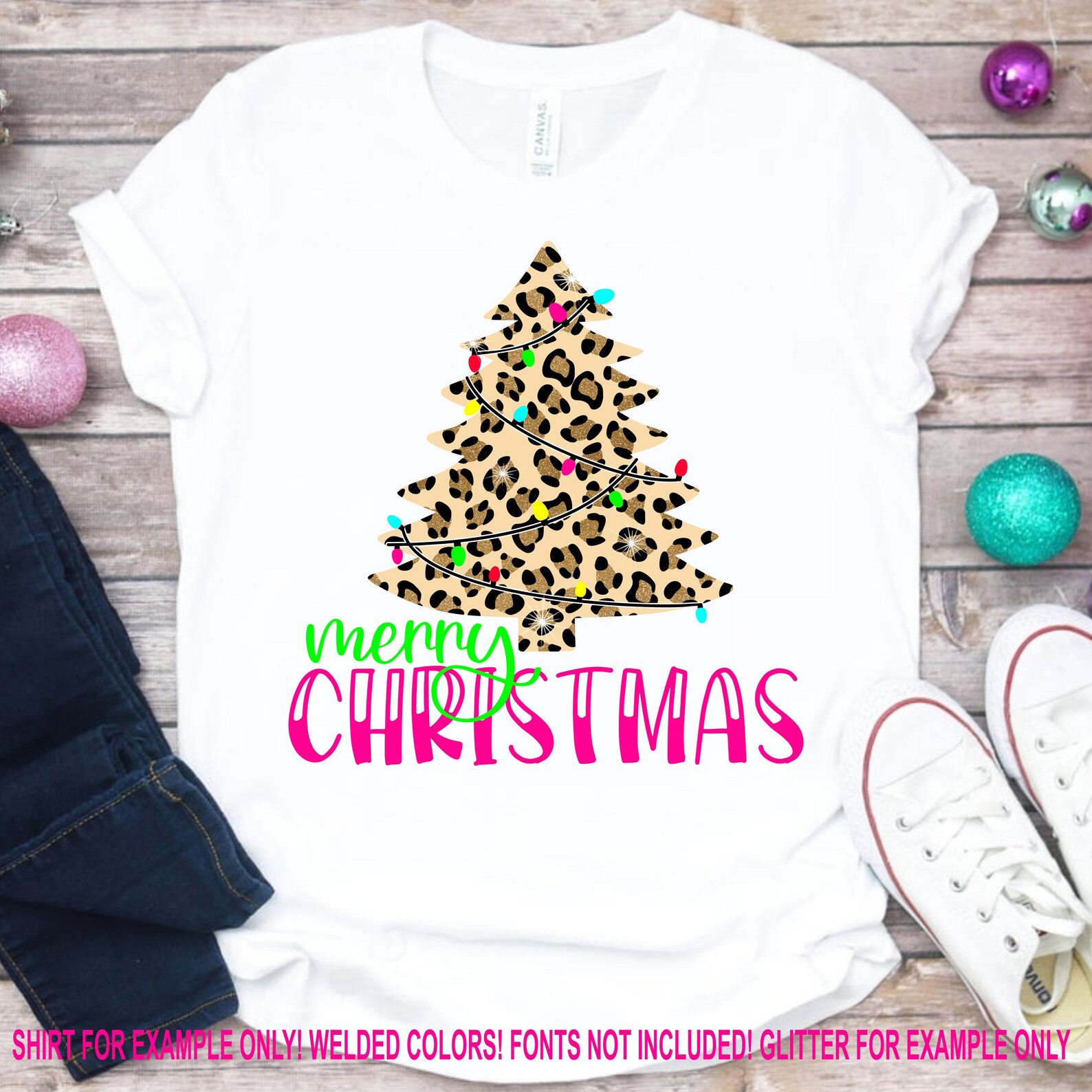 Cheetah Christmas Tree Svg Christmas Svg Merry Christmas - Etsy