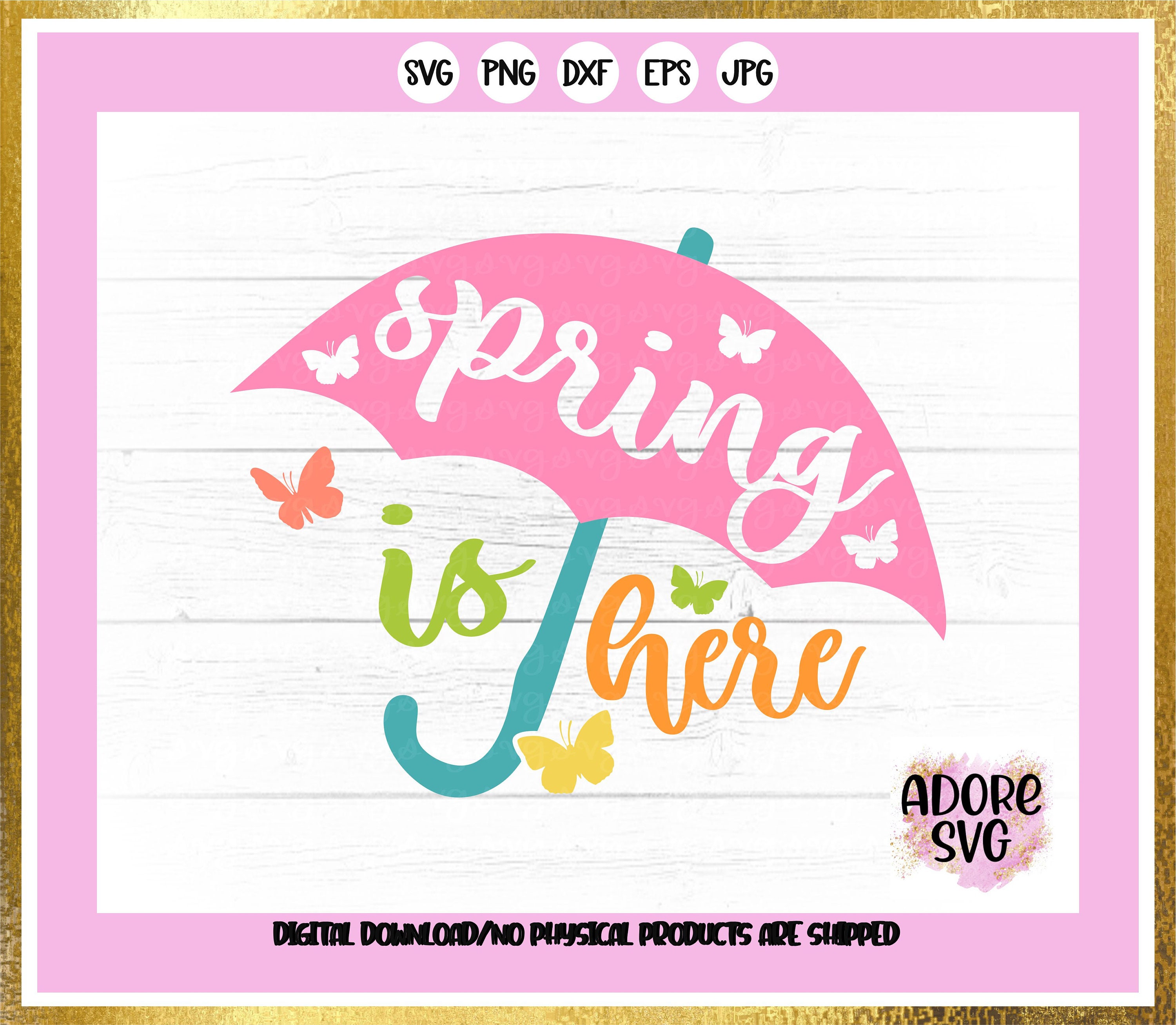 Spring Svg Spring Is here svg Spring svgs spring time svg | Etsy