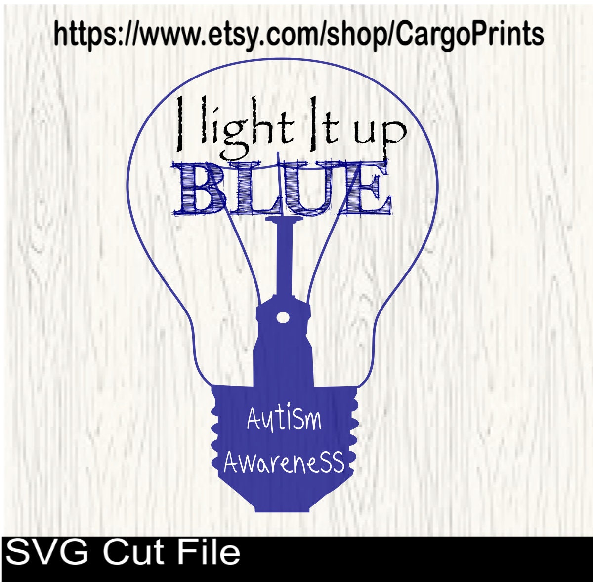 I Light It up Blue, Autism Awareness SVG - Etsy