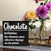 Chocolate Definition Wood Sign | Chocolate Lover Signs for the Home ...