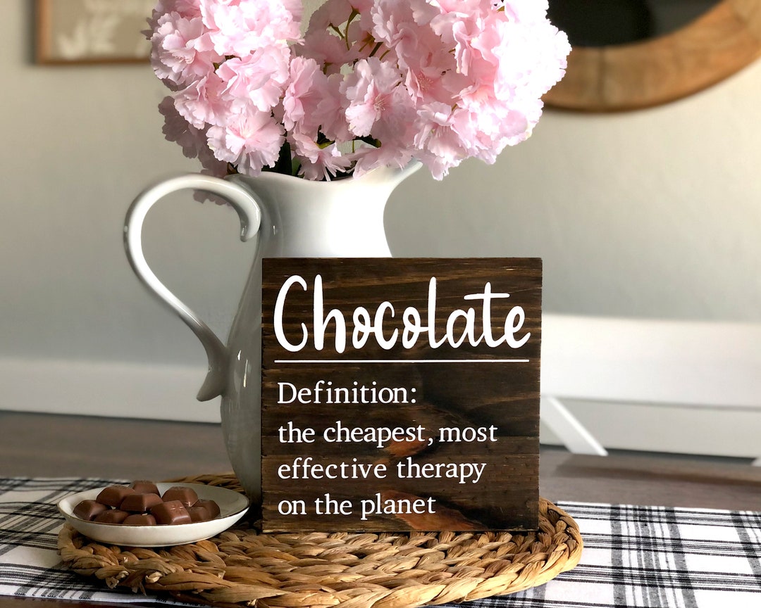 Chocolate Definition Wood Sign | Chocolate Lover Signs for the Home ...