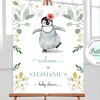 Printable Penguin Baby Shower Bingo, 60 Unique Greenery Bingo Cards ...